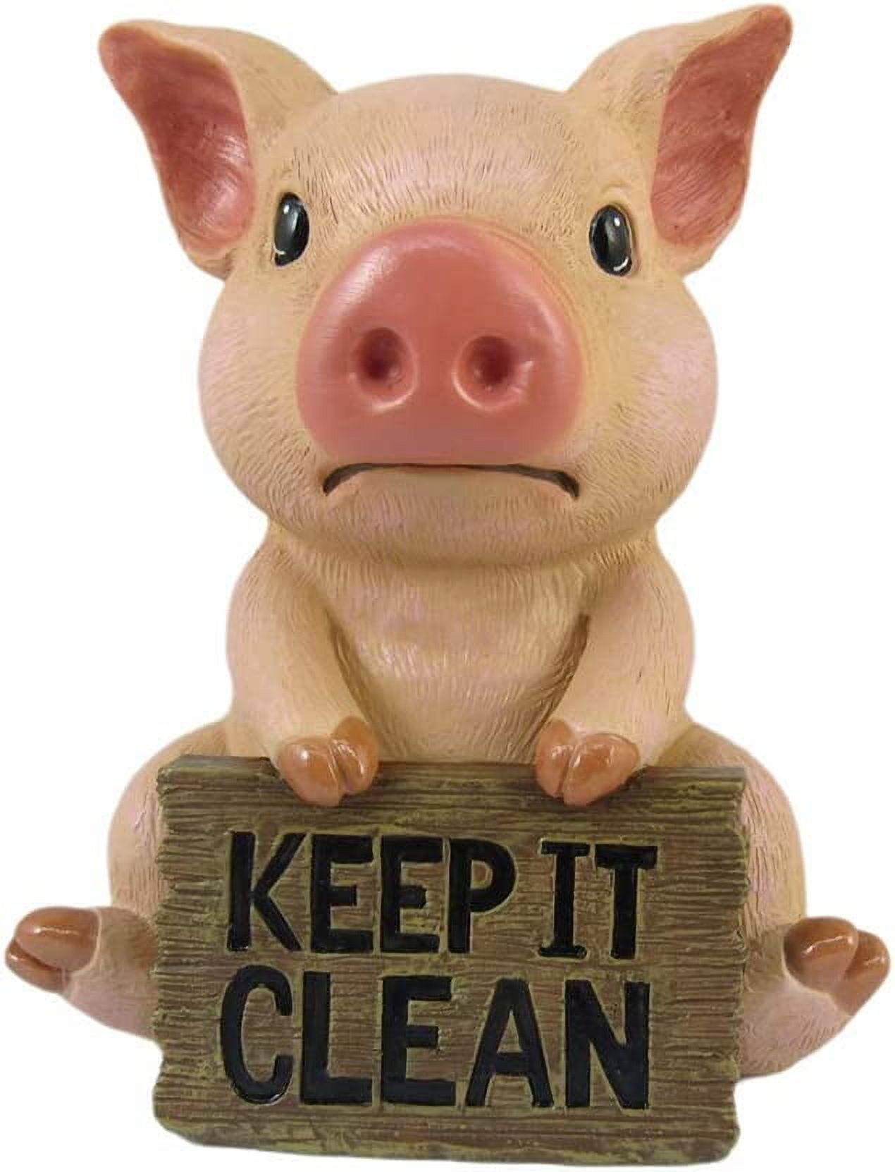 Pig Toilet ative Figurine | Pig Bathroom Sign | Funny Pig Themed Items ...