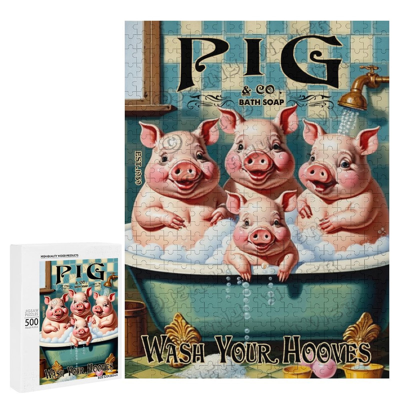 Pig Wash Your Hooves Home Wall Signs for Bedroom Living Room Rustic ...