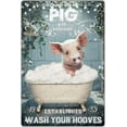 Pig Wash Your Hooves Metal Tin Sign, Pig Wall Decor, Pig Gifts for Pig ...