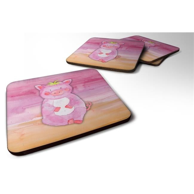 Pig Watercolor Foam Coasters - Set of 4 - Walmart.com