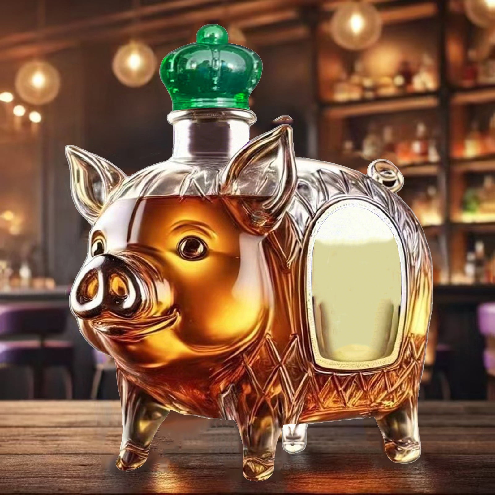 Pig Whiskey Bottle, Funny Pig Whiskey Bottle, 3D Pig Shape Glass, Wine ...