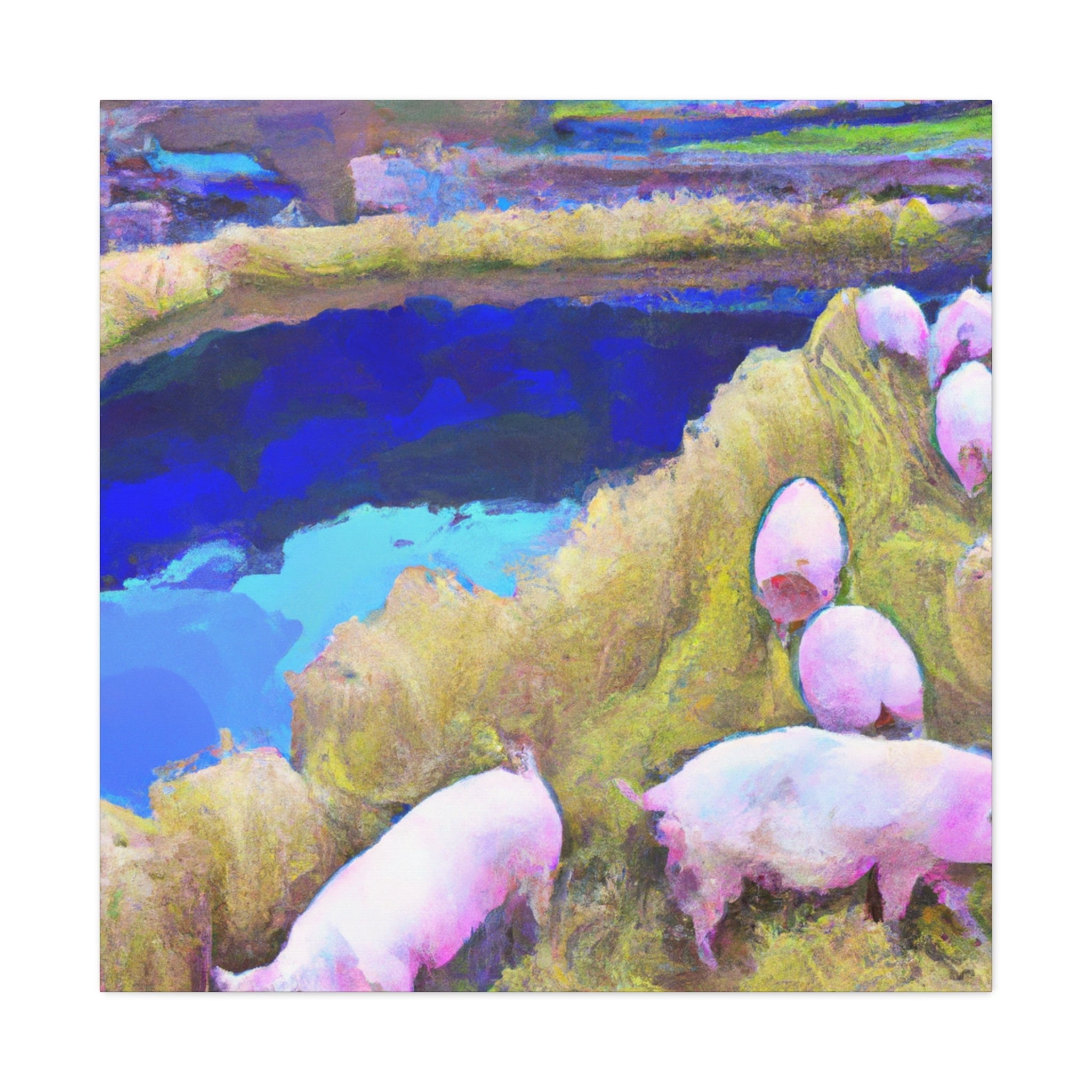 "Pig in Impressionism" - Canvas - Walmart.com