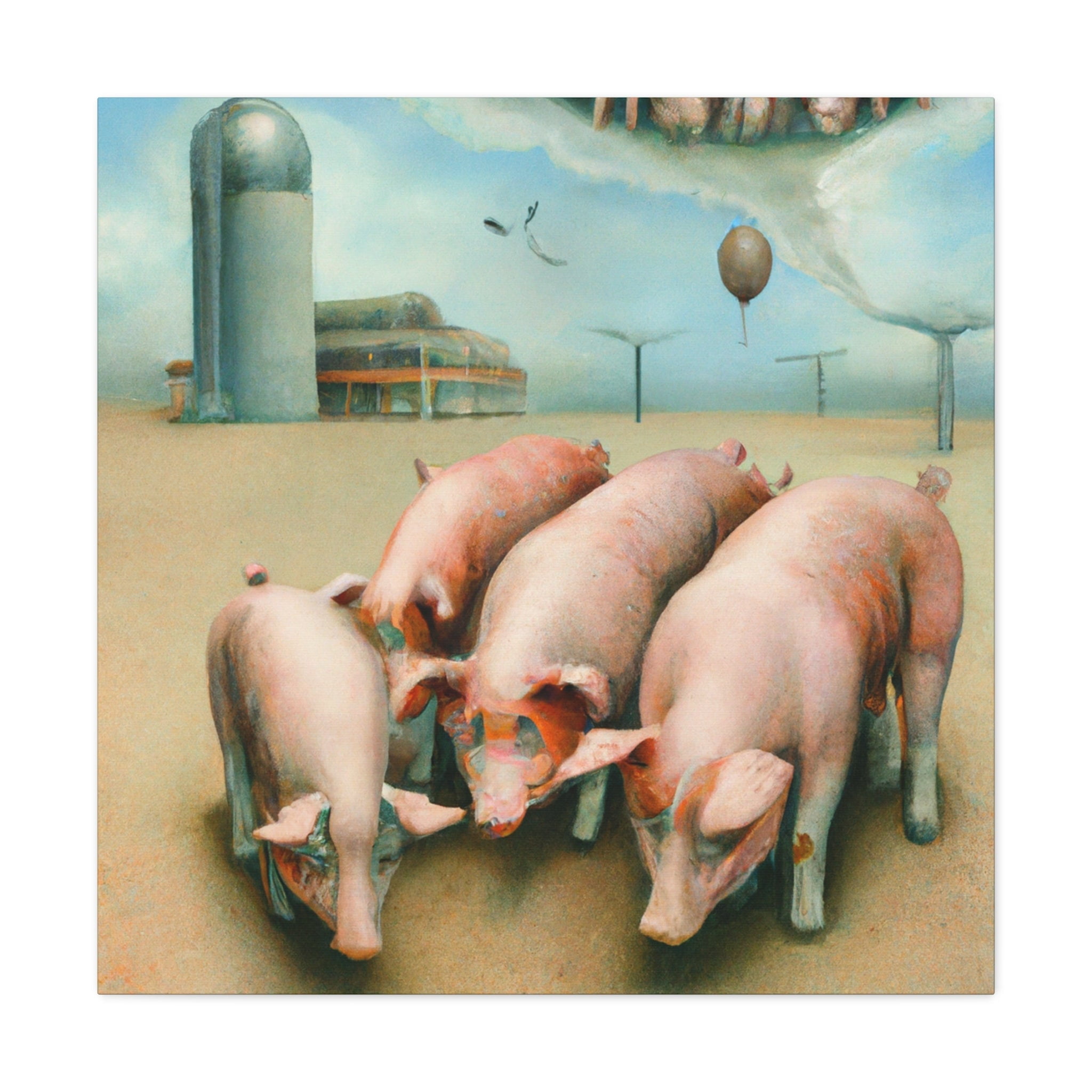 Pig in Levitation - Canvas - Walmart.com