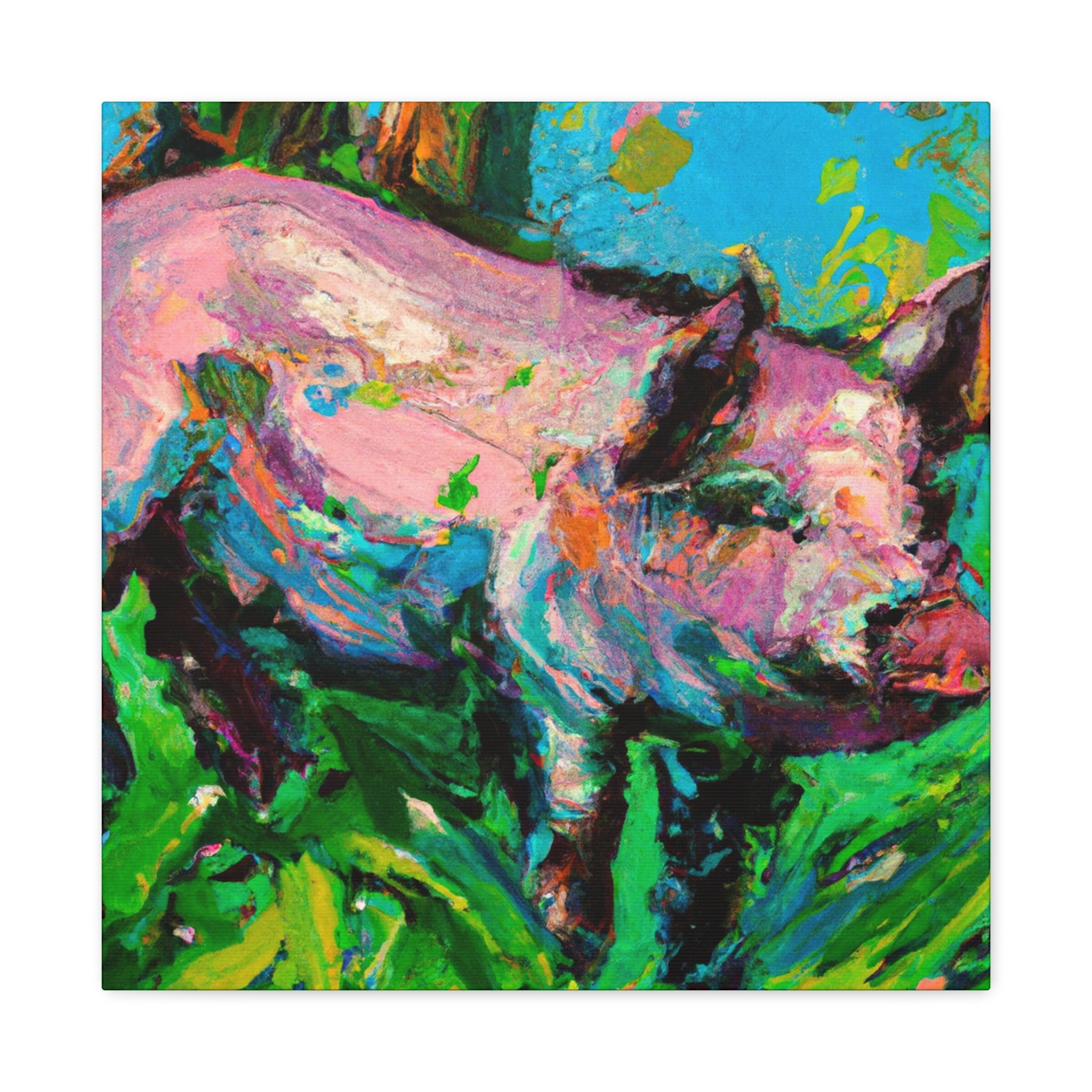 Pig's Majestic Splendor - Canvas - Walmart.com