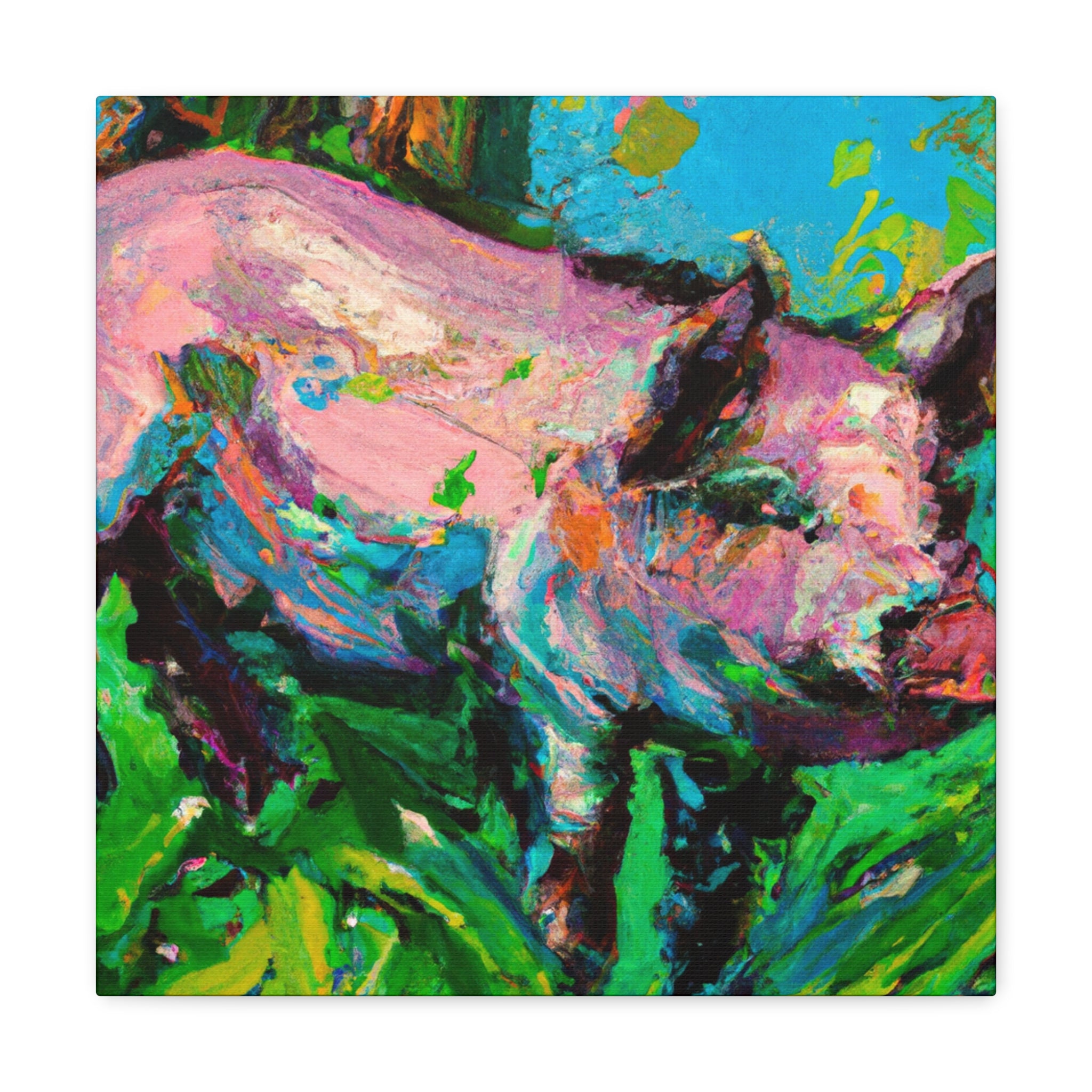 Pig's Majestic Splendor - Canvas - Walmart.com