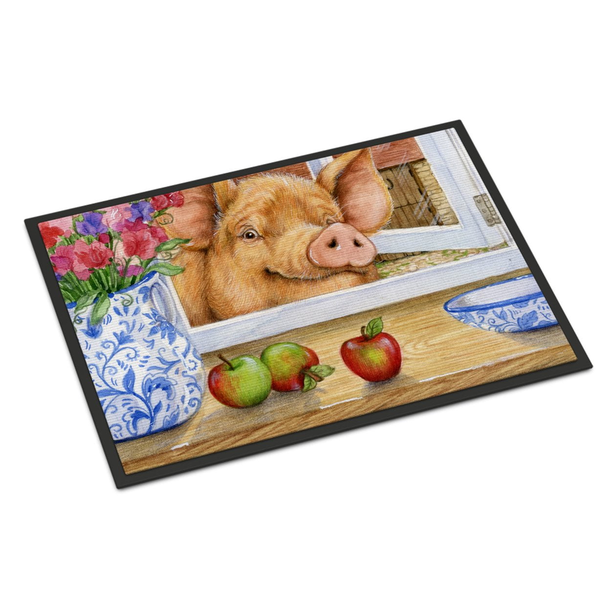 Pig trying to reach the in the Window Doormat 18x27 - Walmart.com