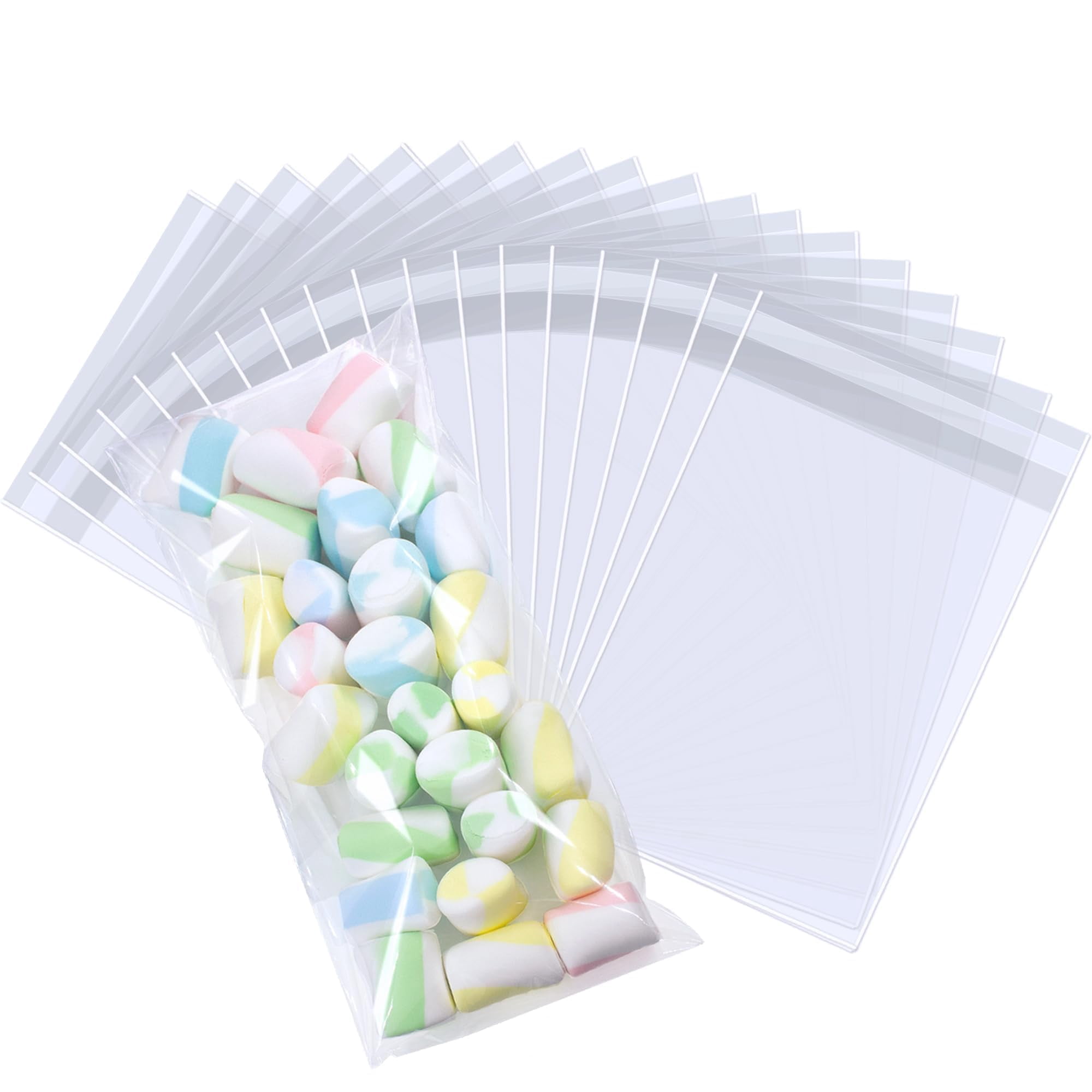 PigPotParty 4''x 9" Clear Plastic Cellophane Gift Wrap Bags, 100 Pcs ...