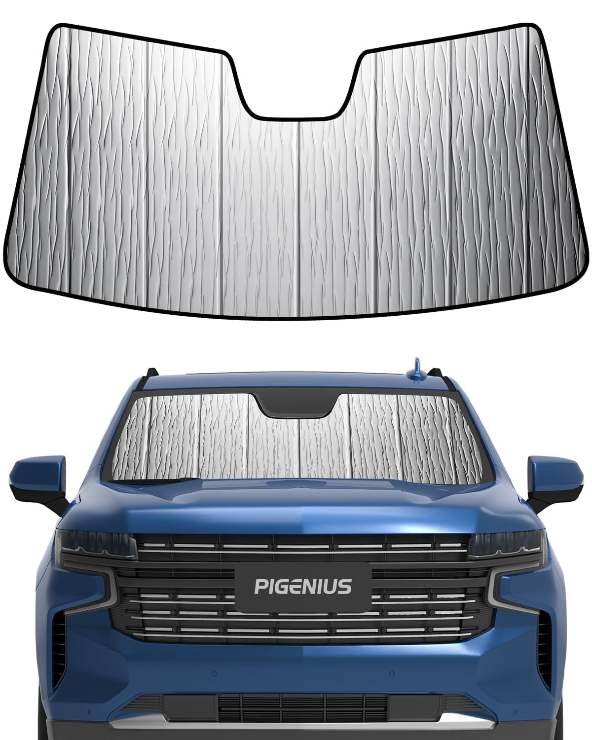 Pigenius Windshield Sunshade for IFF17 Chevrolet Silverado/GMC Sierra ...