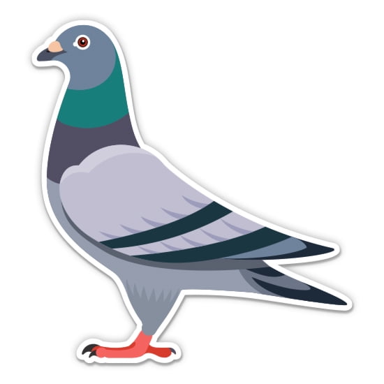 Pigeon - 5" Vinyl Sticker - For Car Laptop I-Pad - Waterproof Decal ...