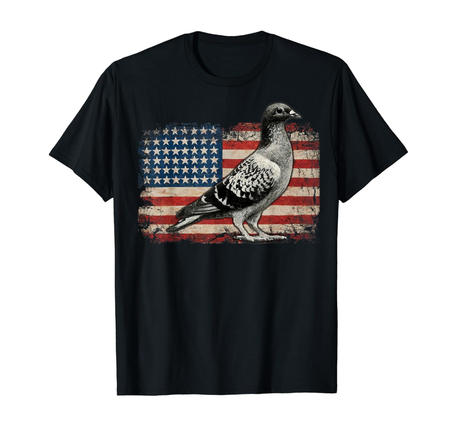 Pigeon Bird 4th of July USA Patriotic Gift pigeon USA flag T-Shirt ...