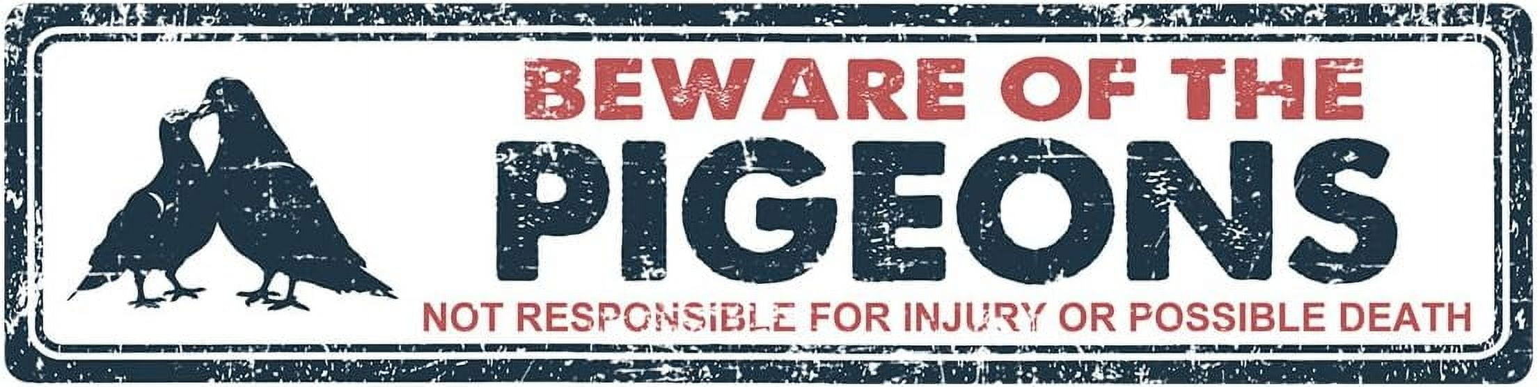 Pigeon Coop Sign, Vintage Metal Warning Signs, Beware of Pigeons Sign ...