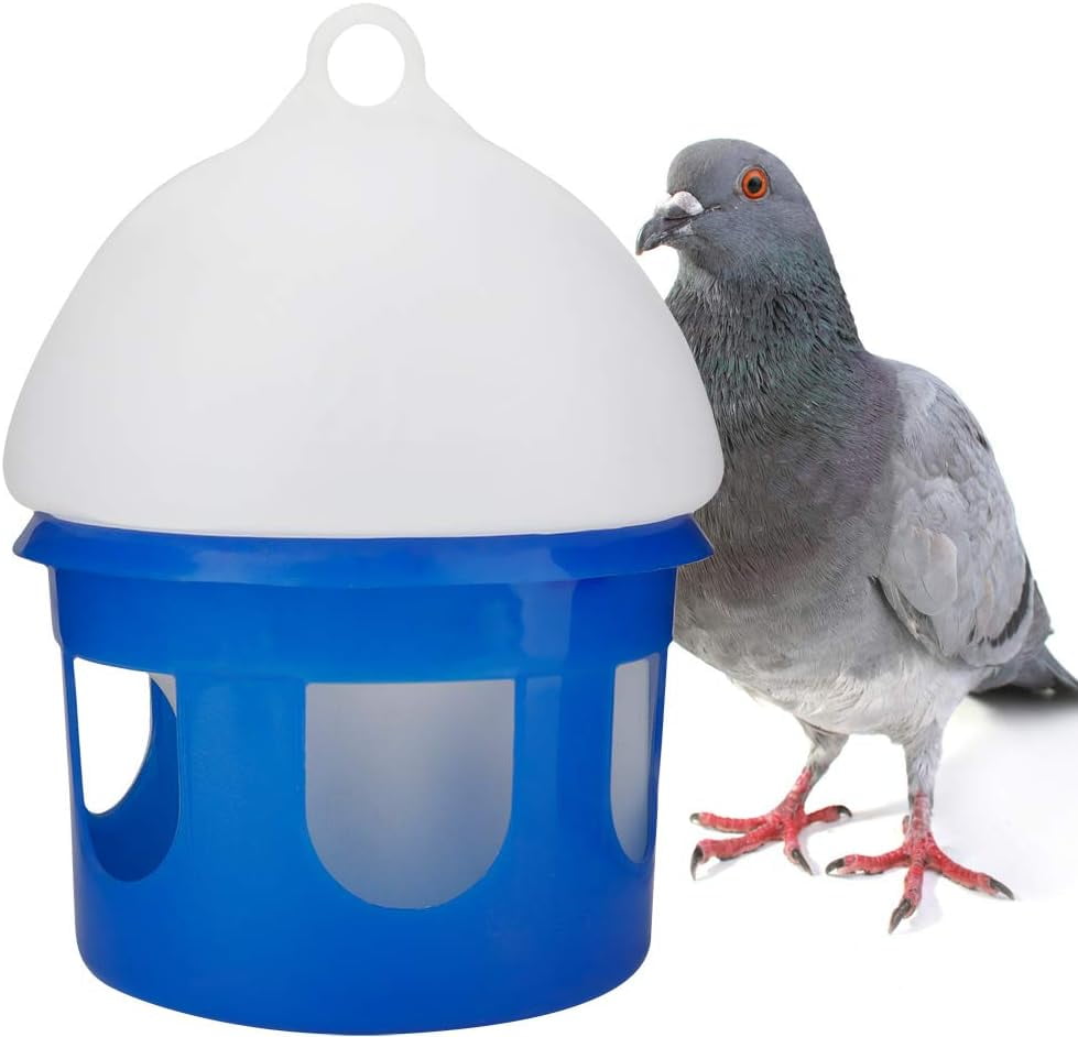 Pigeon Feeder, 2L/4L/6.5L Large Capacity Automatic Pigeon Waterer Bird ...