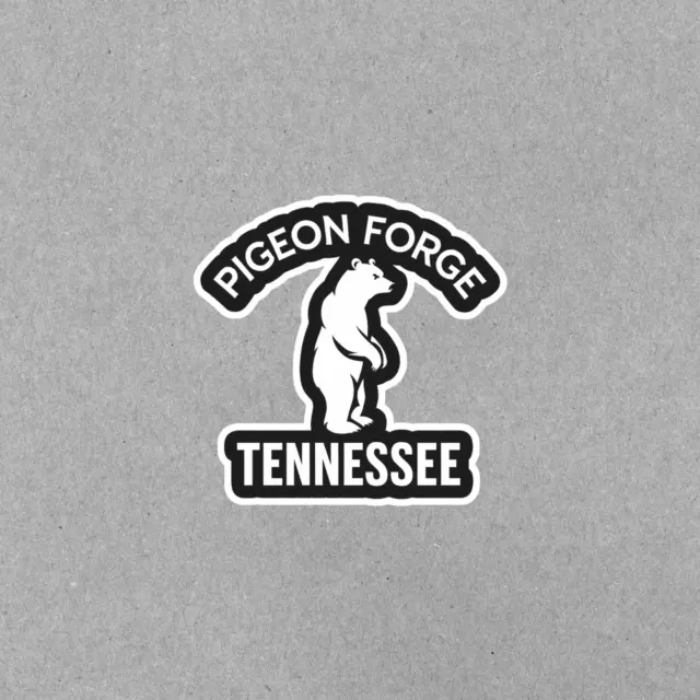 Pigeon Forge Tennessee Black Bear Vinyl Sticker For Car, Laptop, Water ...