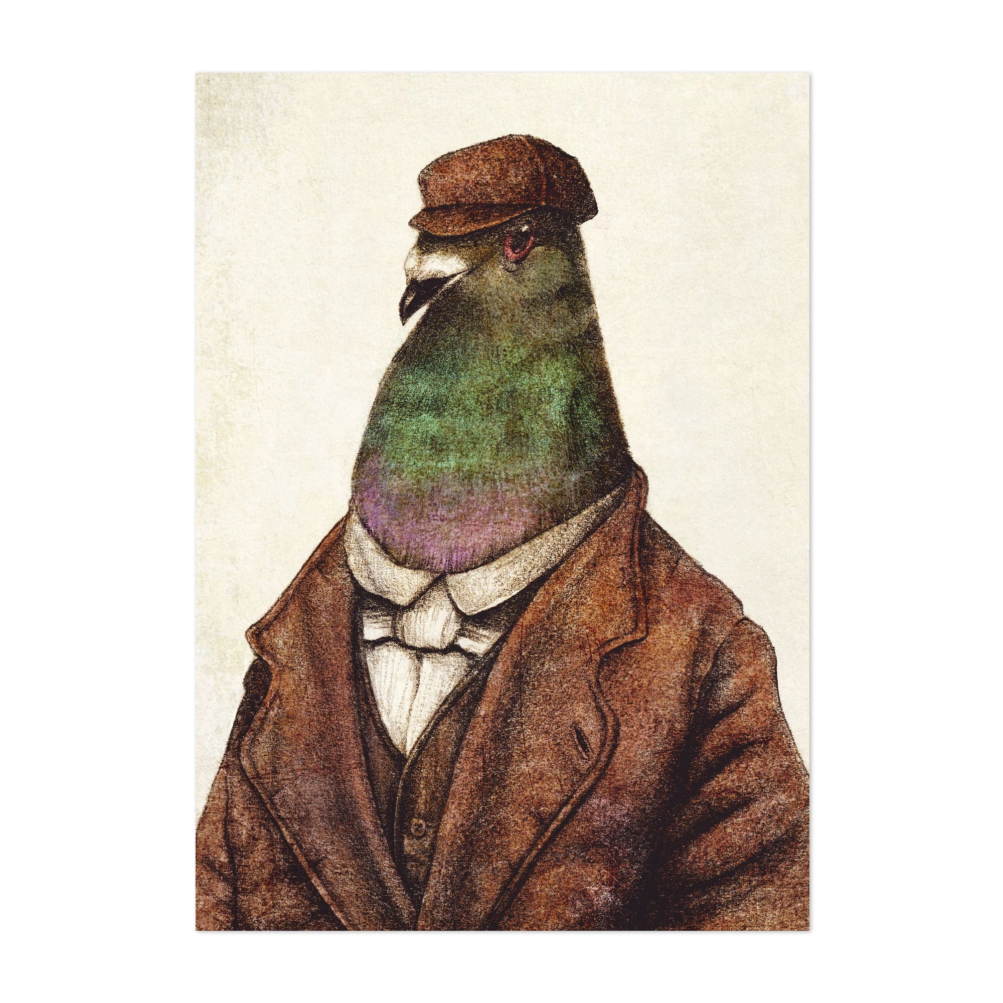 Pigeon of Yesteryears - Drawing Unframed Wall Art Print 24 x 36 inches ...