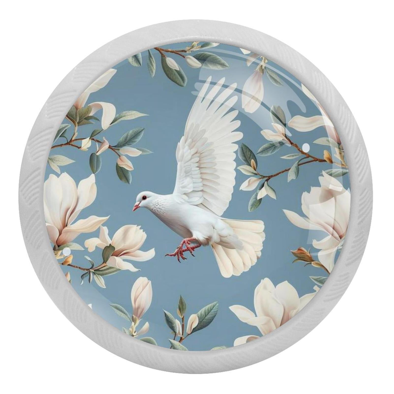 Pigeons Fluorescent Drawer Pulls with Screws: Round 4-Pack of Glow-in ...