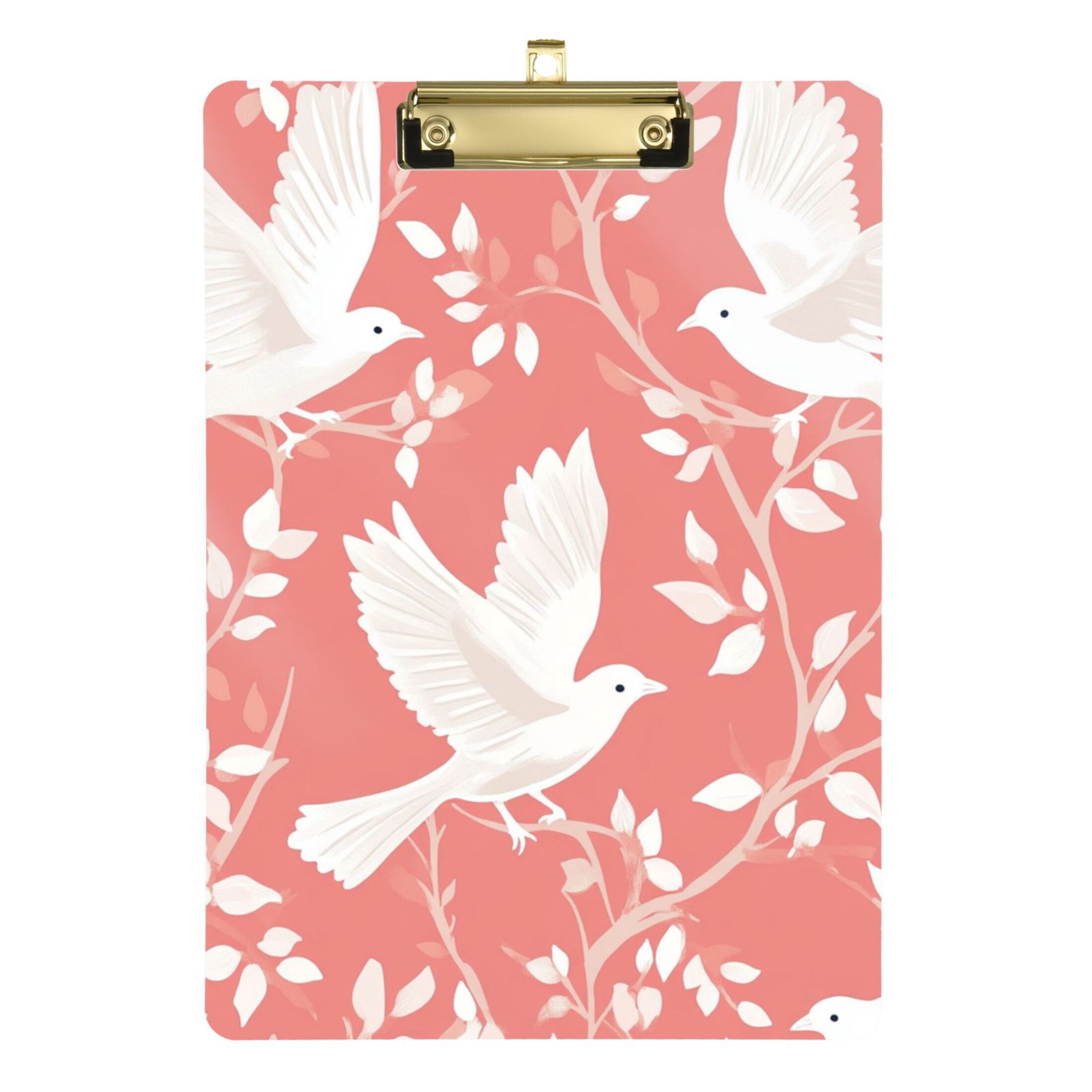 Pigeons Trees Leaves Acrylic Clipboard Drawing Board Clipboard with ...