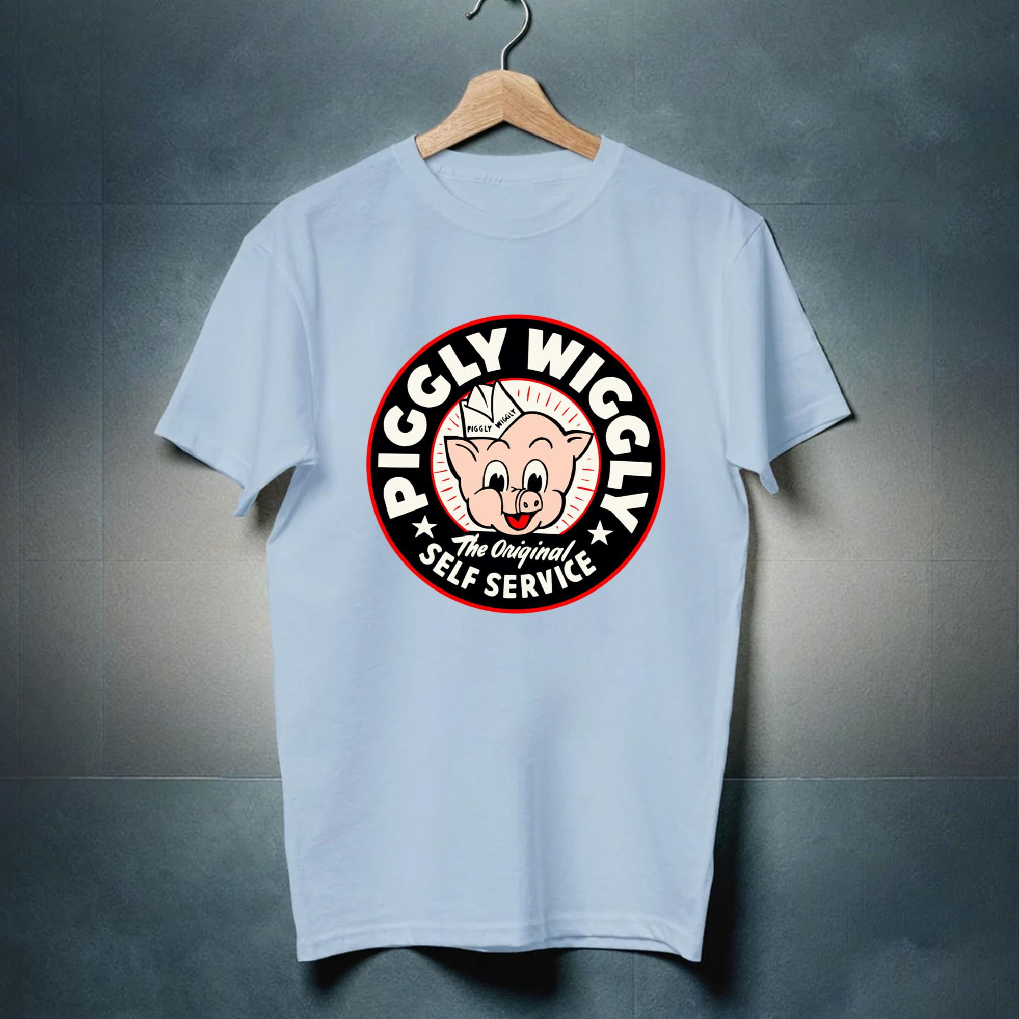 Piggly Wiggly Grocery Store Logo Men's Black T-Shirt Size S-3XL - Made ...