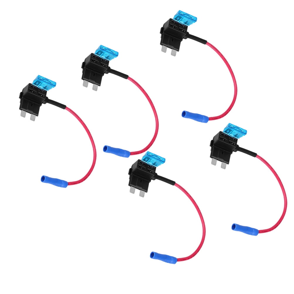 Piggy Back Fuse Adapter Tap Holder 5 PCS Car Wire Splitter Micro Add-a ...