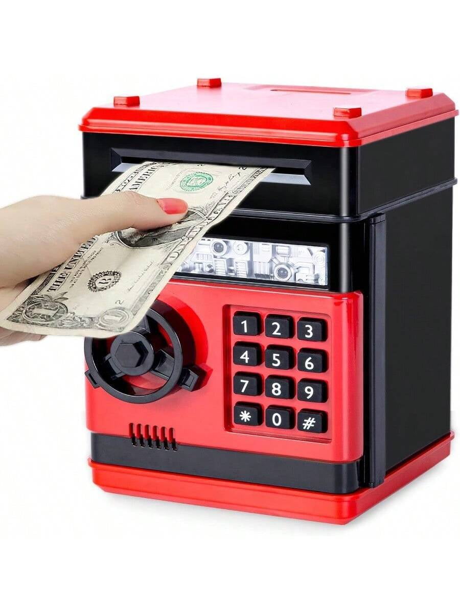 Piggy Bank ATM for Kids, Mini ATM Machine with Password Code Lock and ...
