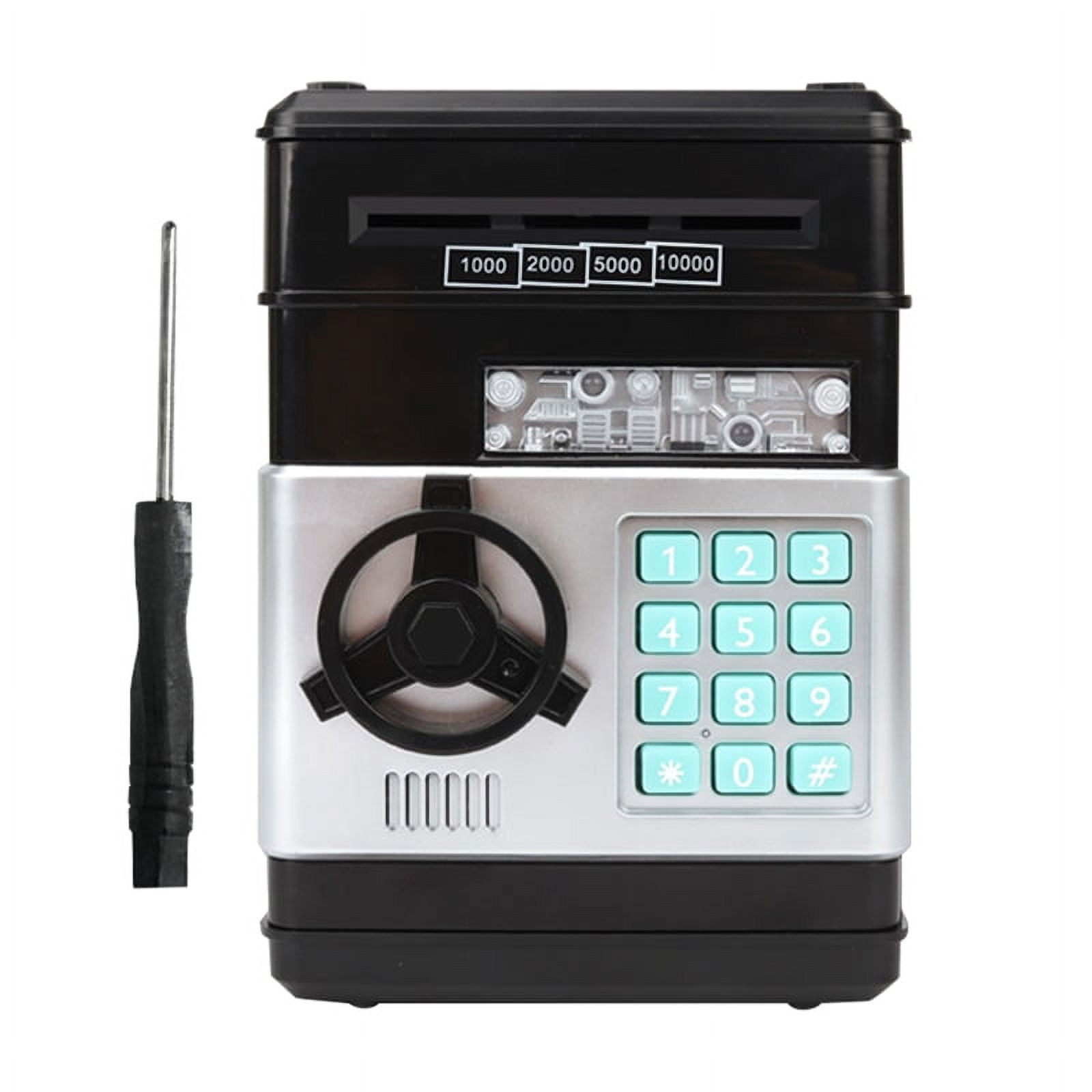 Piggy Bank Cash Coin Can ATM Bank Coin Money Bank for Kids Gift Black ...