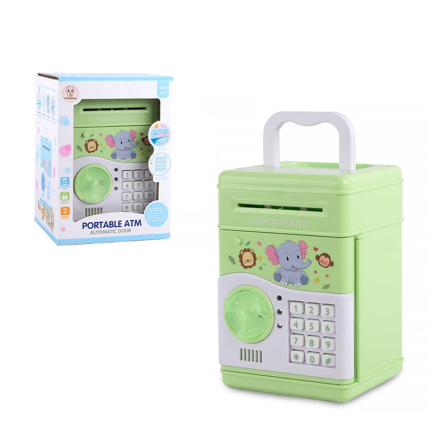 Piggy Bank Cash Coin Can ATM Bank, Electronic Coin Money Saving Bank ...