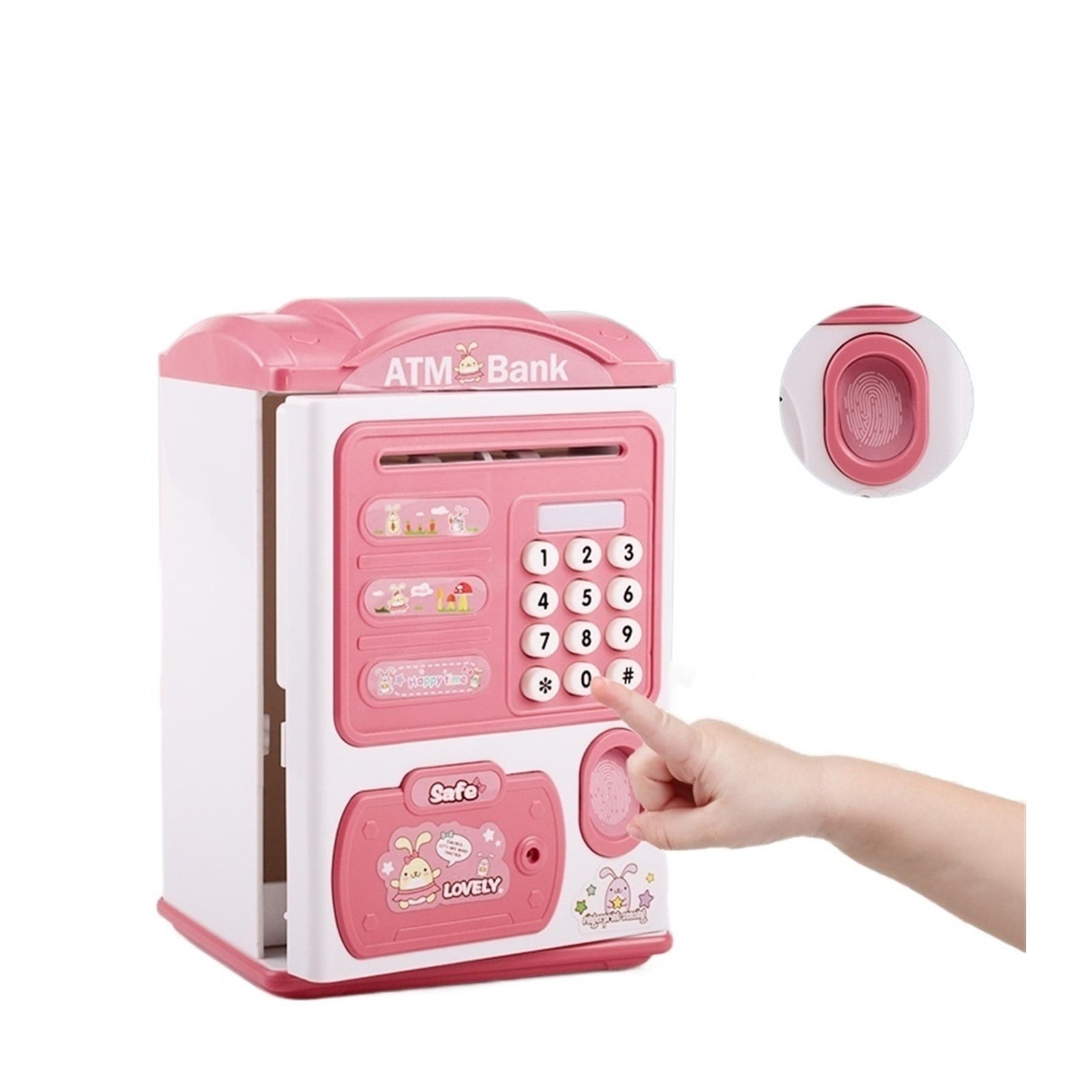 Piggy Bank Children Electronic Cash Box Password Safe Smart Fingerprint ...