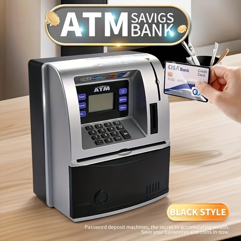 Piggy Bank for Kids – ATM Piggy Bank with Debit Card, Bill Feeder ...