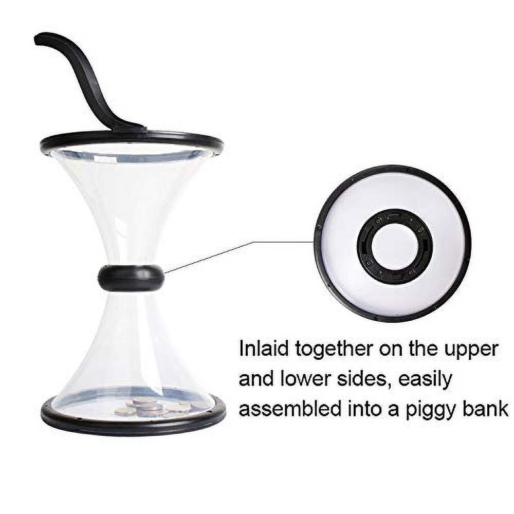 Piggy Bank for Kids Adults, Vortex Gravity Defying Coin Bank , Watch ...
