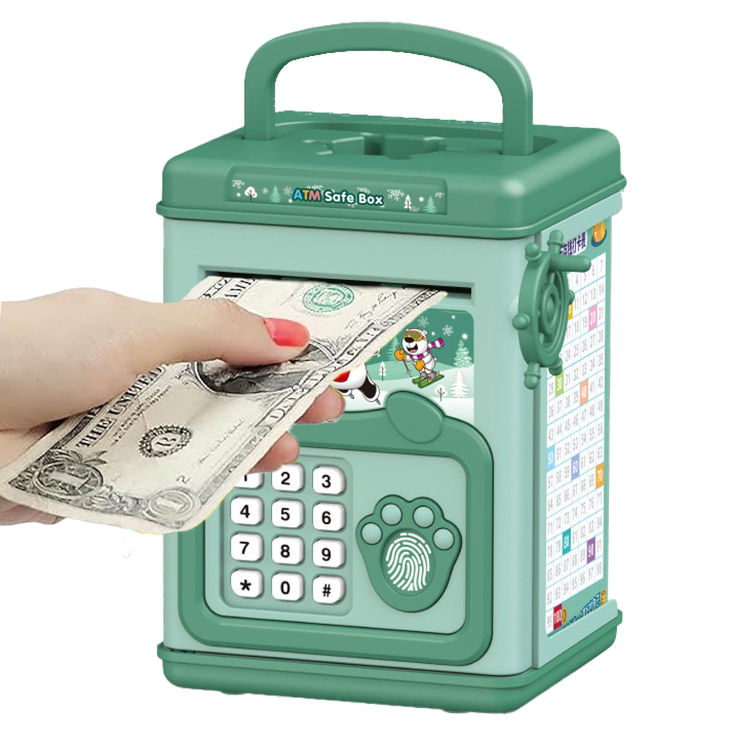 Piggy Bank for Kids, Cash Coin Can ATM Bank Electronic Money Bank for ...