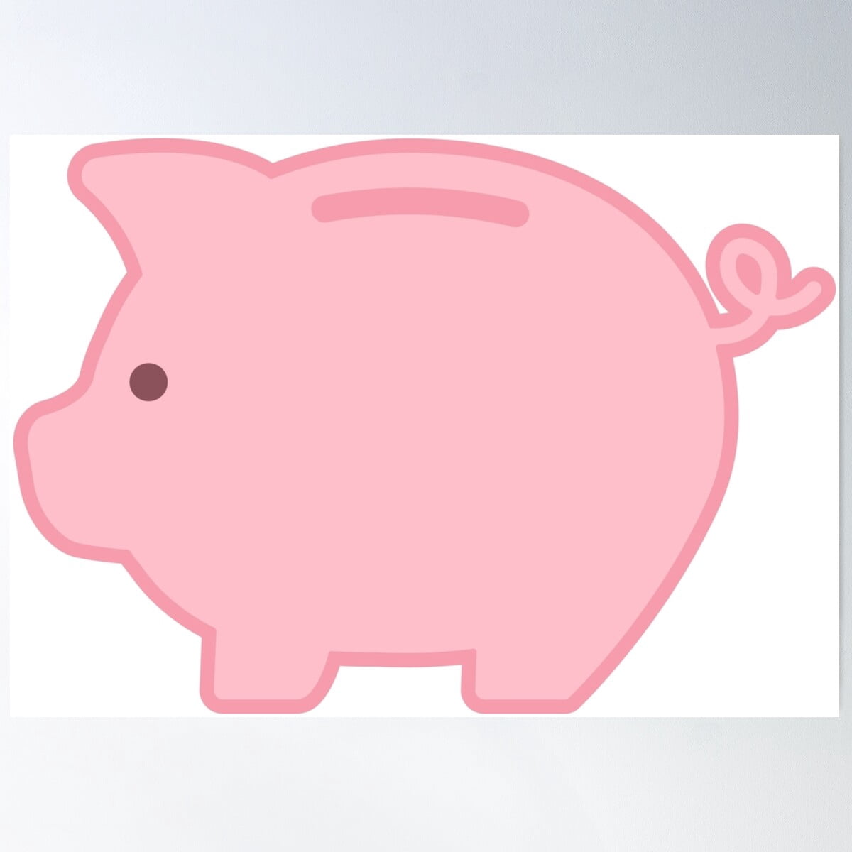 Piggy Bank Poster Wall Art, Modern Wall Decor For Living Room Bedroom ...