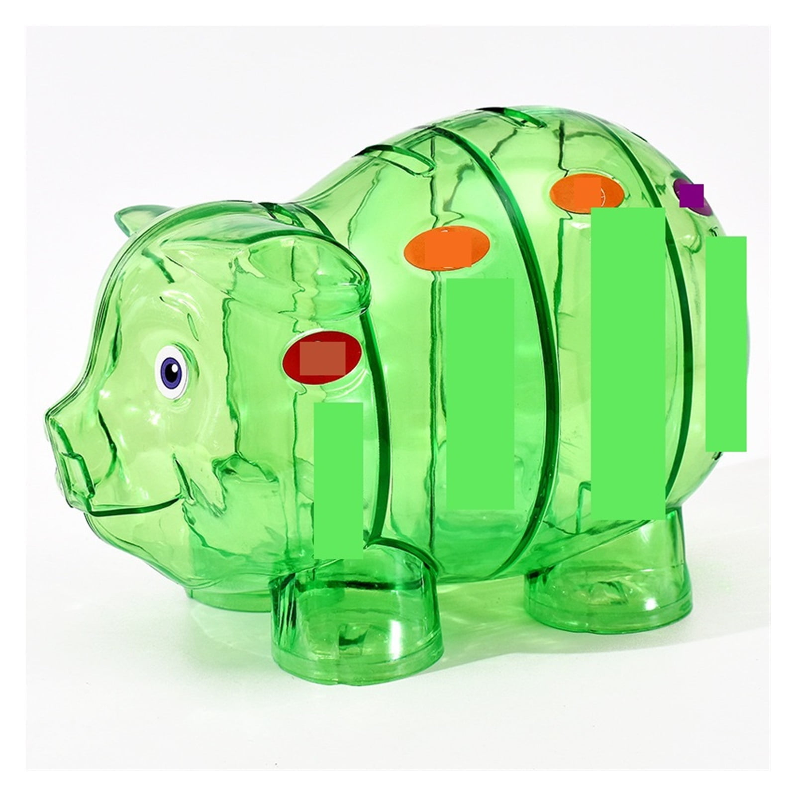 Piggy Bank Transparent Plastic Money Saving Box Case Coins Piggy Bank Money Cartoon Pig Shaped ...