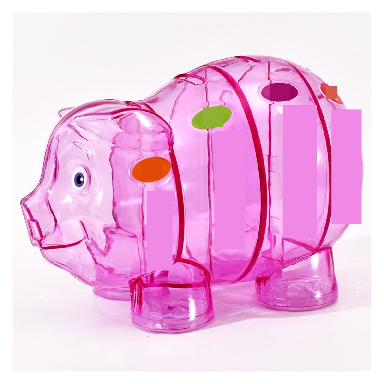 Piggy Bank Transparent Plastic Money Saving Box Case Coins Piggy Bank ...