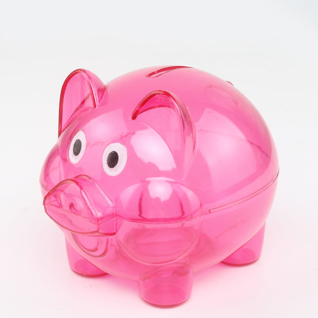 Piggy Bank, Unbreakable Plastic Coin Bank, Transparent Plastic Money ...