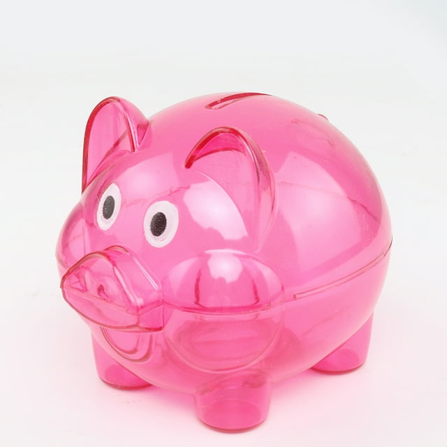 Piggy Bank, Unbreakable Plastic Coin Bank, Transparent Plastic Money ...