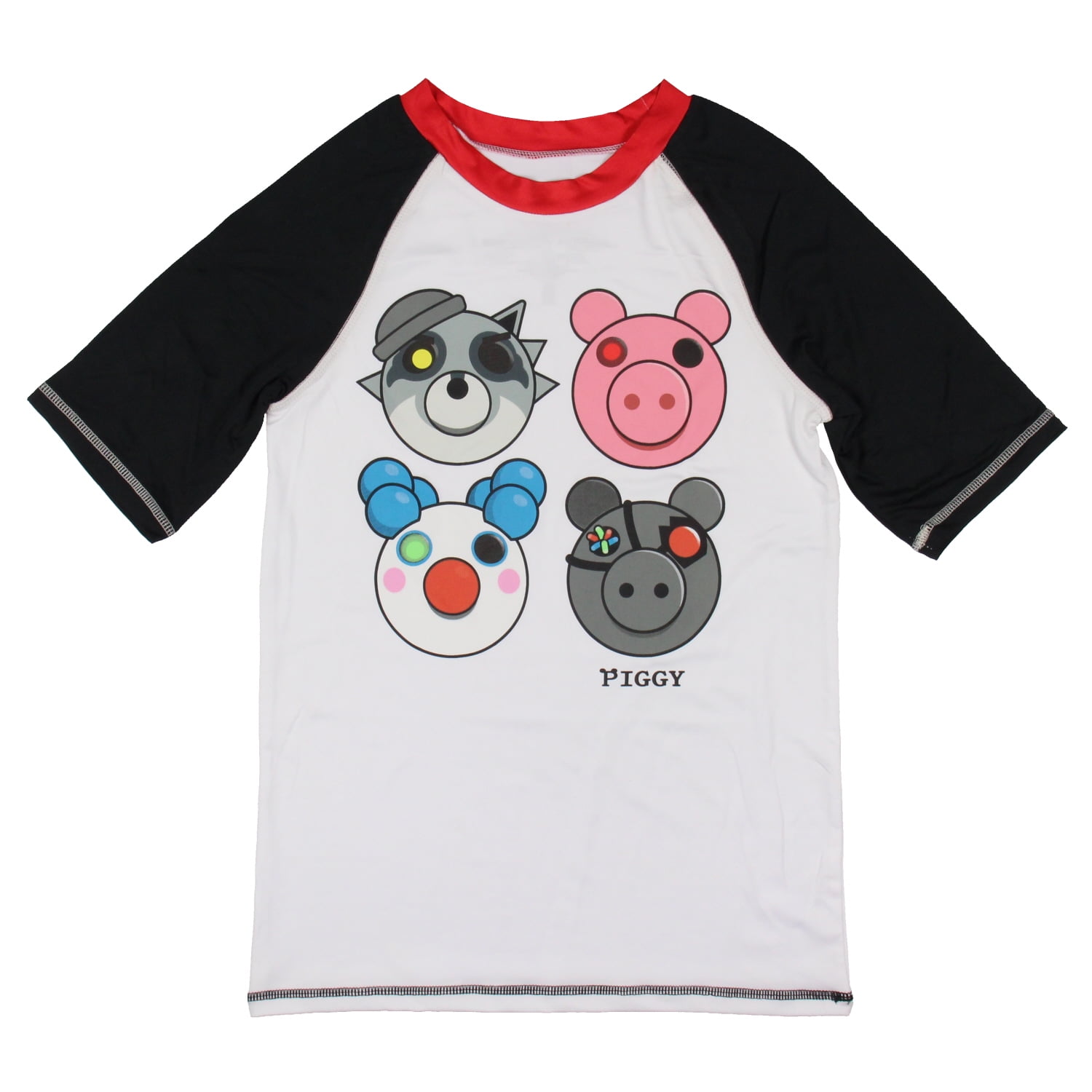 Piggy Boy's Penny Robby Rash and Clowny Character Faces Rash Guard T ...