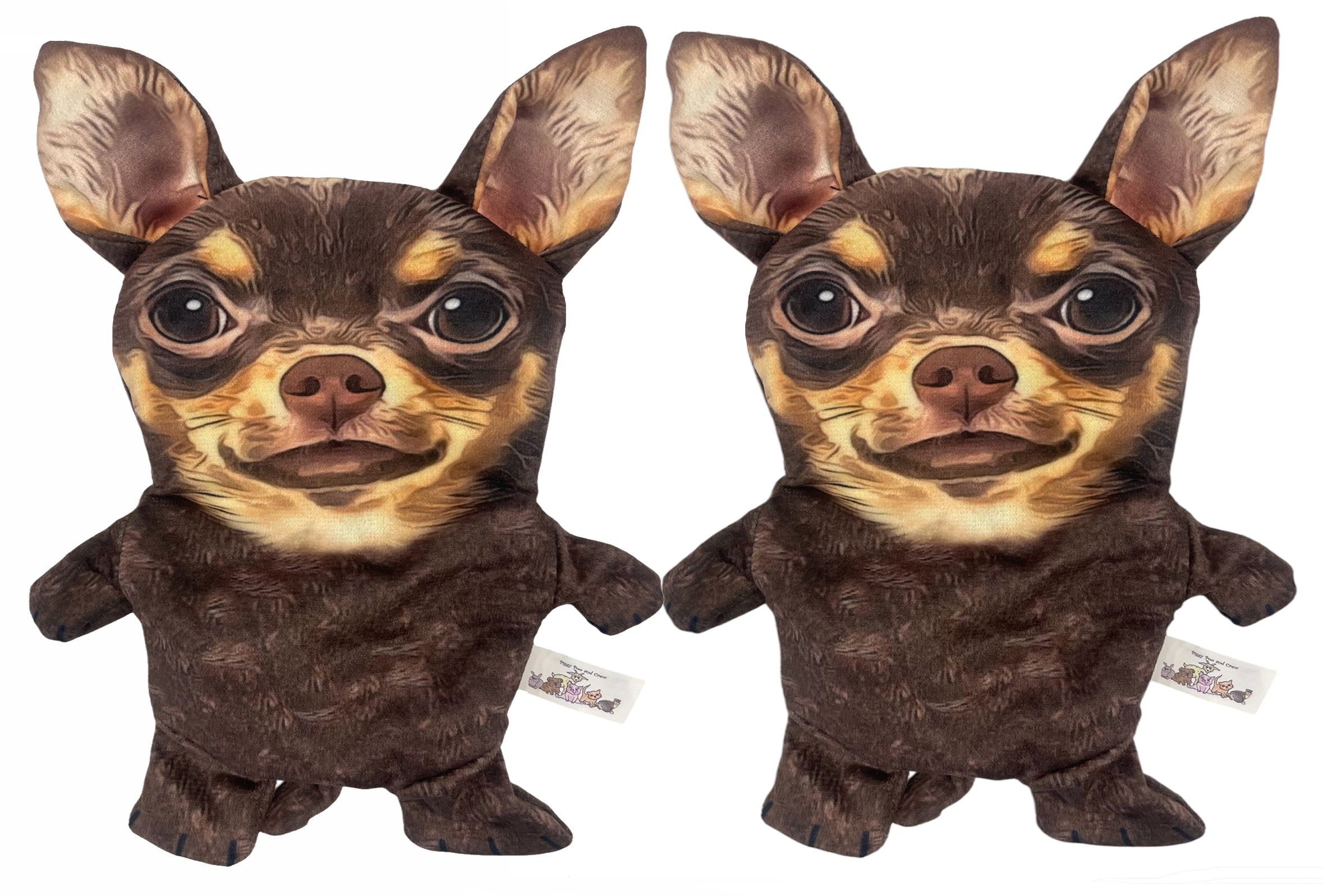 Piggy Poo and Crew Chihuahua Crinkle Squeaker Toy - 2 Pack - Walmart.com