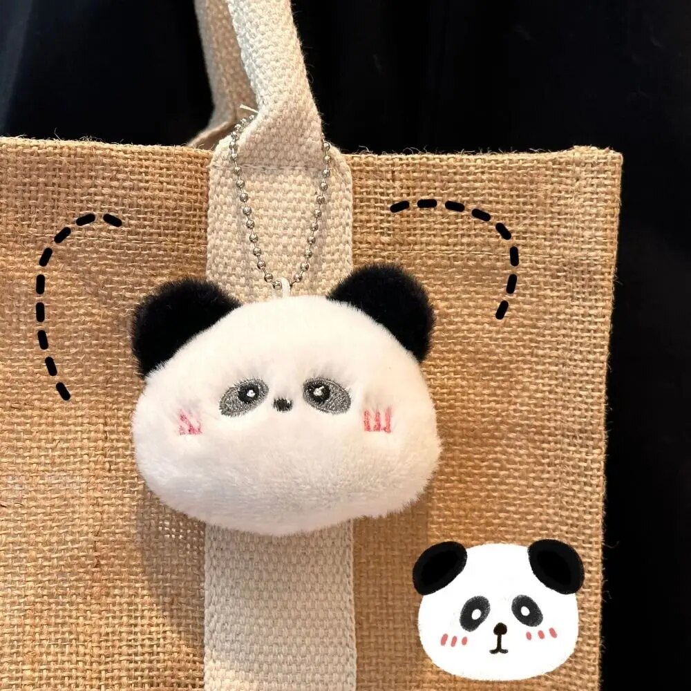 Piggy Squeeze Panda Plush Keychain Cartoon Plush Stuffed Chirping Bear ...