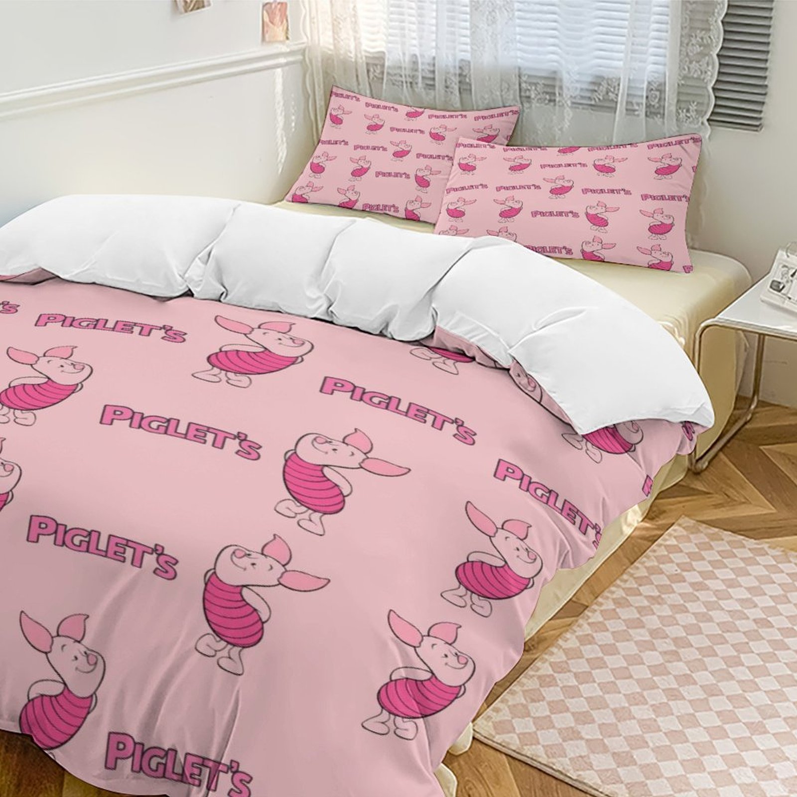 Pigl-e 3 Piece Comforter Bedding 1 Set Super Soft Quilt Cover with 2 ...