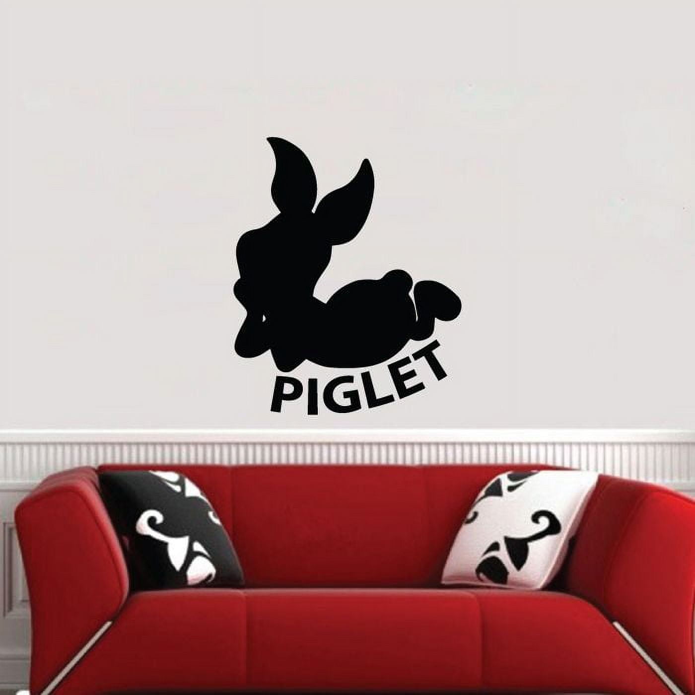 Piglet Cartoon Character Silhouette Winnie The Pooh Friend Piglet Vinyl ...