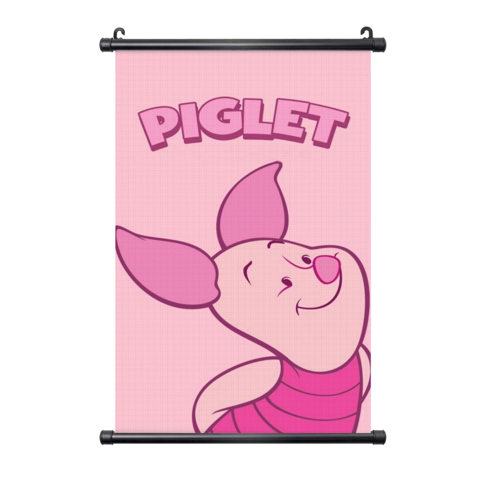 Piglet Poster Plastic Shaft Wall Hanging Banner Artwork Canvas Wall Art ...