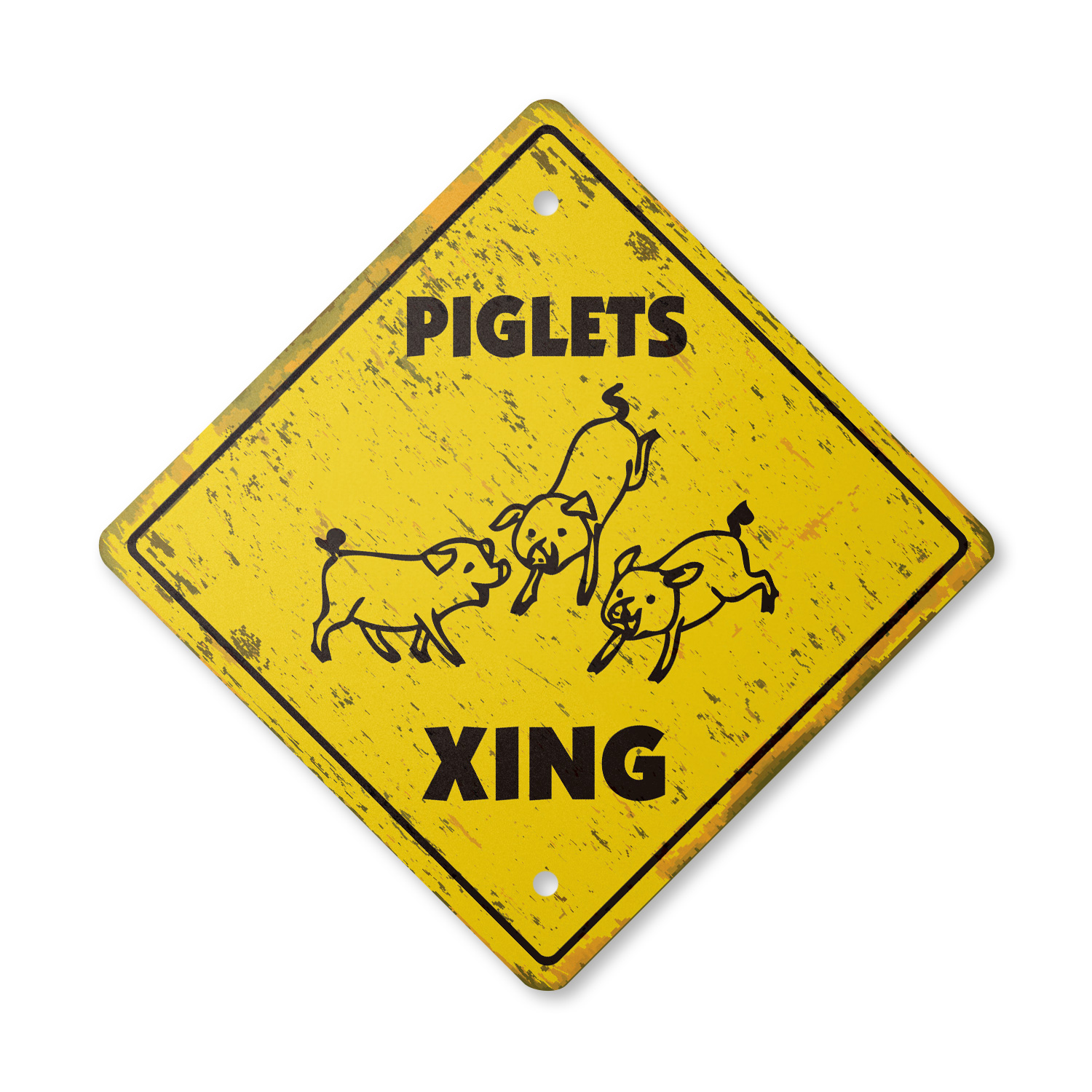 Piglets Vintage Crossing Sign Zone Xing | Indoor/Outdoor Plastic | 17 ...