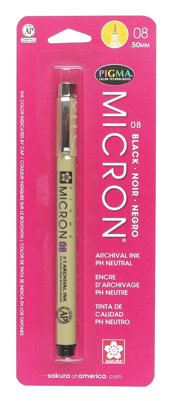 Pigma Black Fine Line Design Pen .50mm - Walmart.com