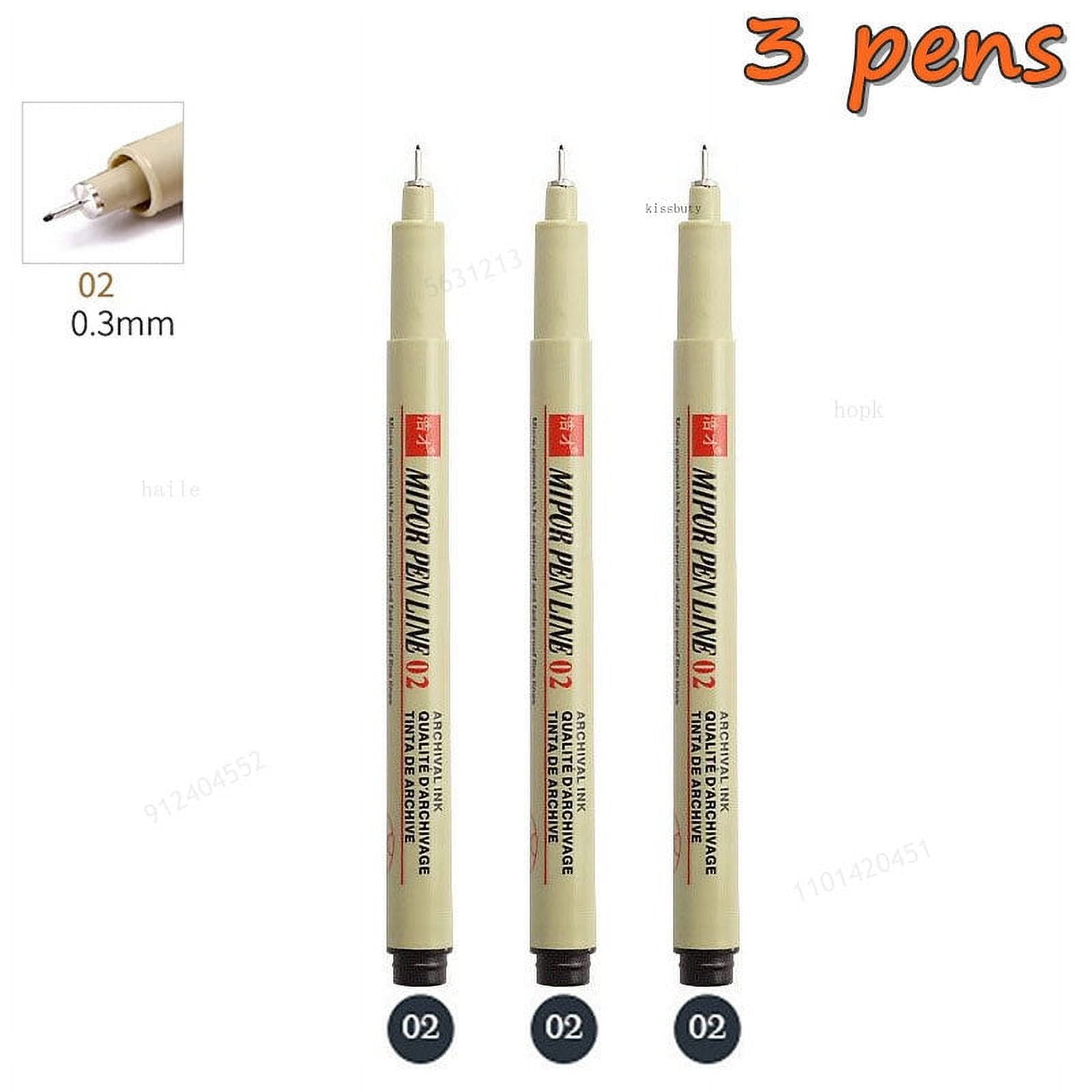 Pigma Micron Pen Set Pigment Liner Needle Soft Brush Drawing Pen lot ...
