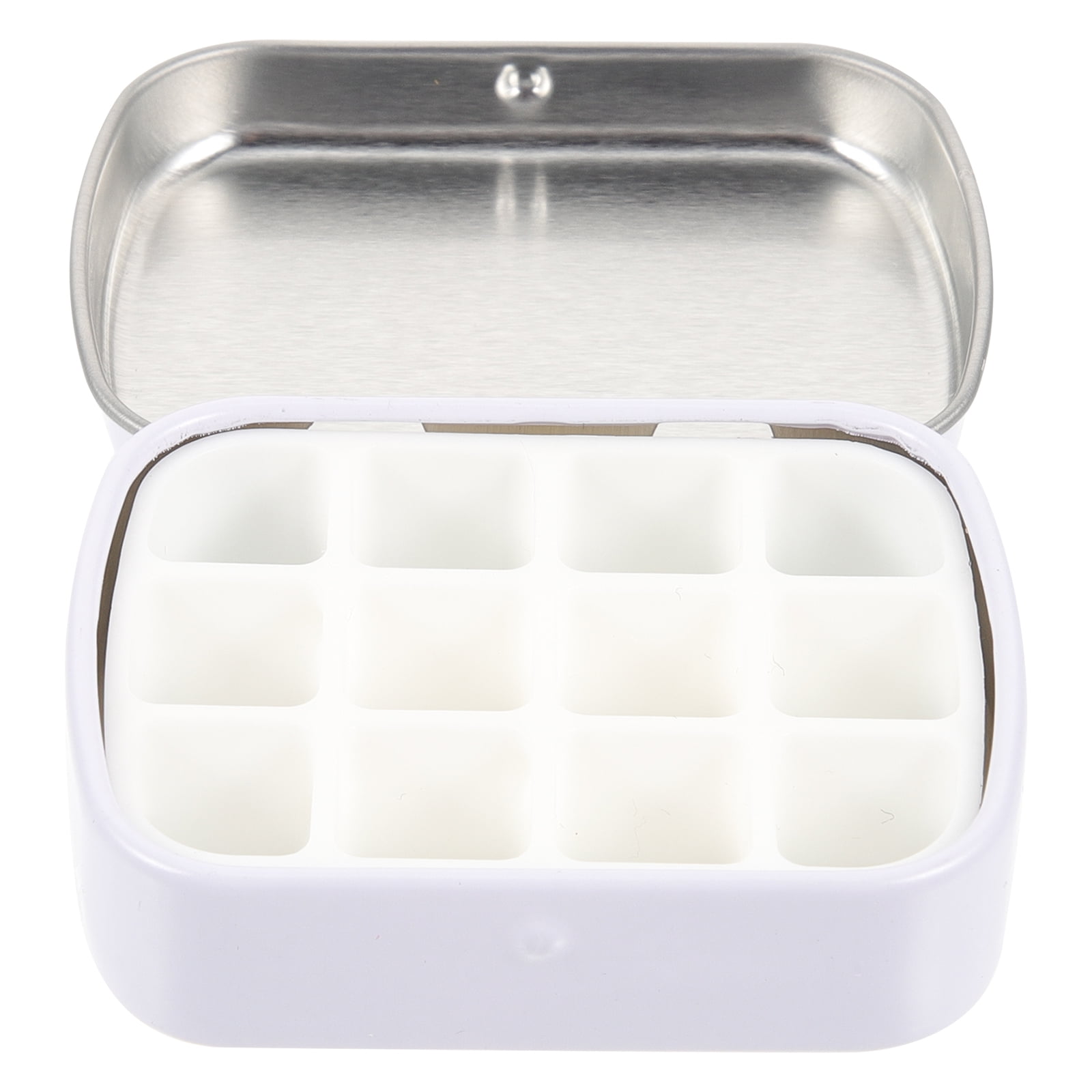 White Watercolor Paint Palettes Box with 12-Grid for Storage Use and ...