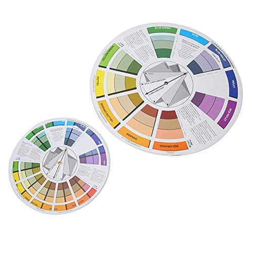 Pigment Color Wheel Colour Wheel 2PCS Artists Color Wheel Mixing Guide ...