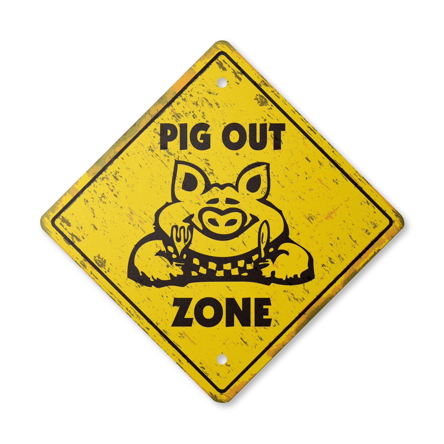 Pigout Vintage Crossing Sign Zone Xing | Indoor/Outdoor Plastic | 12 ...