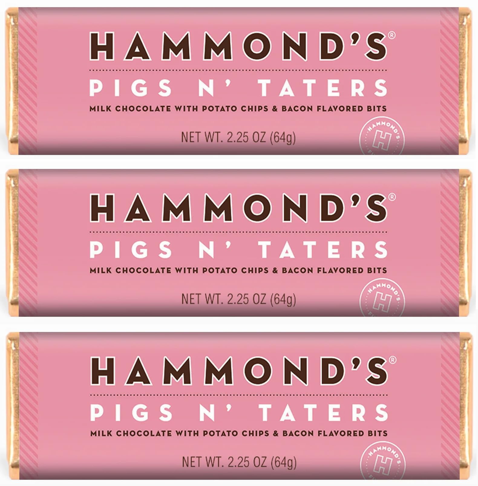 Pigs N' Taters Milk TMA2 Chocolate Bar with Bacon and Potato Chips, 2. ...