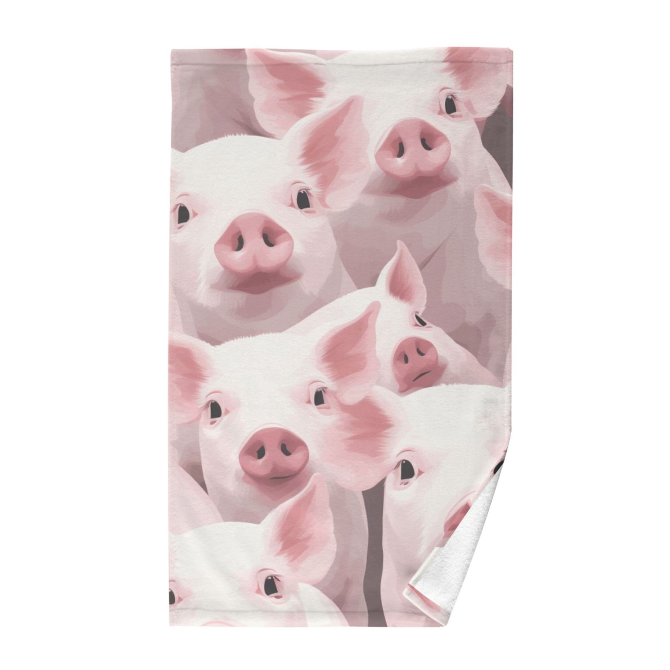Pigs Pink Cotton Face Towels Soft Hand Towel Absorbent Bathroom Towel ...
