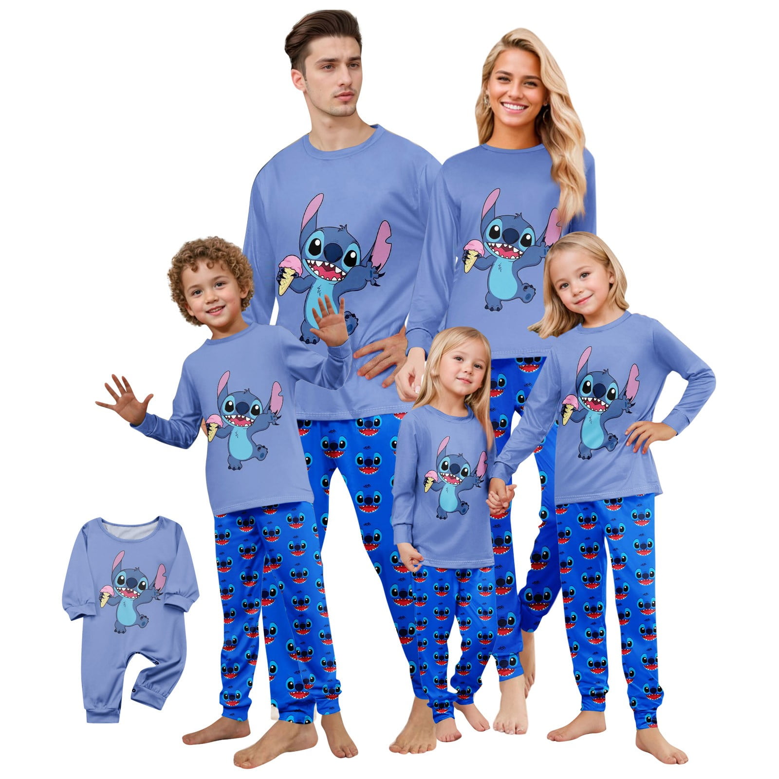 Pijama Family Disney Stich Family Pajama Sets For Women 2 Piece Snuggle Up in Style: Stitch ...