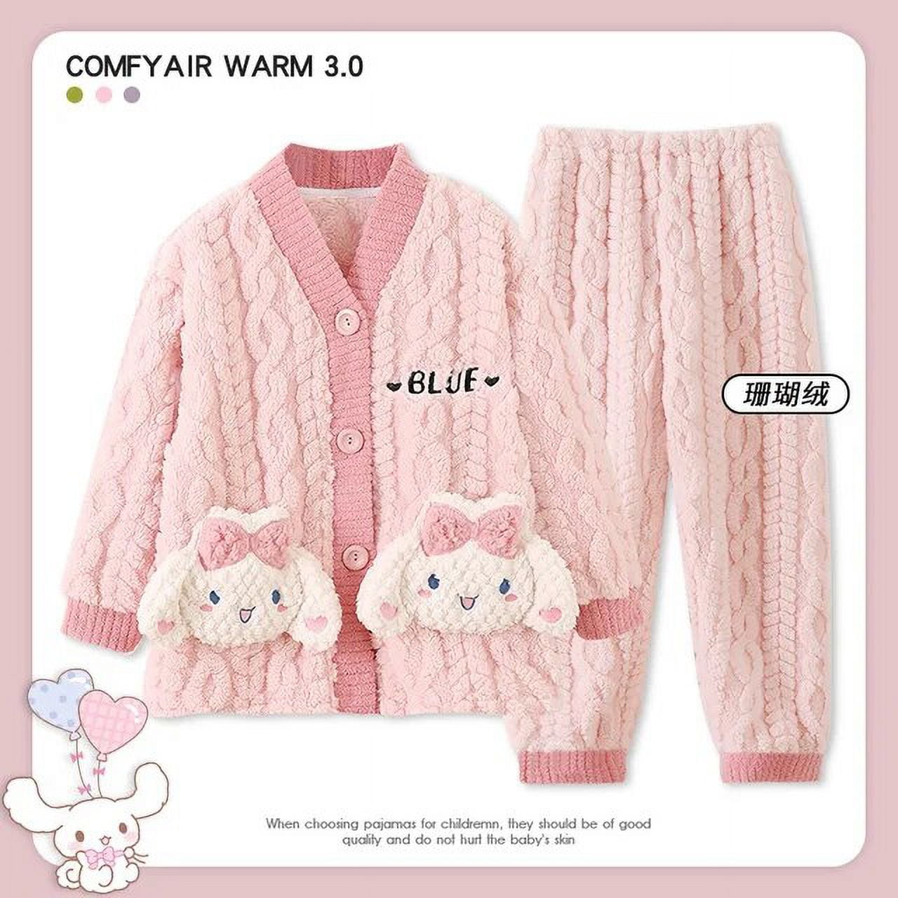 Pijama de pelúcia Sanrio Kawaii para meninas anime Hellokitty pijamas ...